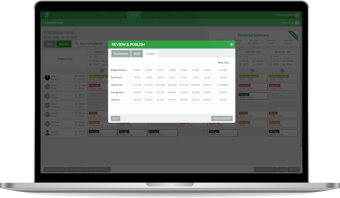 Employee Time and Attendance Software | RosterElf